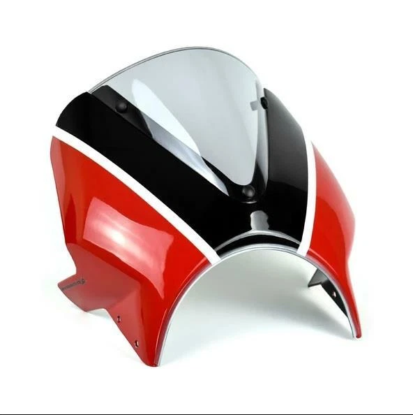 PYRAMID FLY SCREEN Ravishing Red Scheme Royal Enfield Interceptor 650 ...