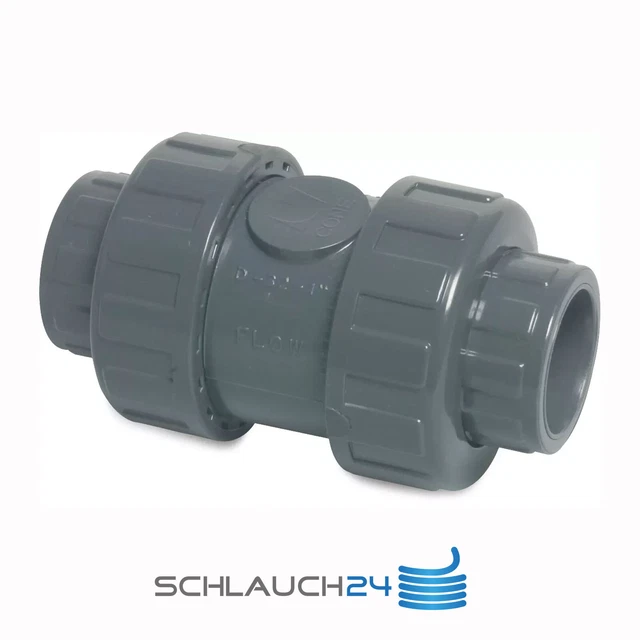 PVC-U PVC KEGELRÜCKSCHLAGVENTIL Rückschlagventil federbelastet mit Klebemuffen EUR 49,49 ...