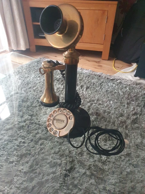 VINTAGE STYLE ROTARY Dial Candlestick Telephone Vgc Works Perfectly ...