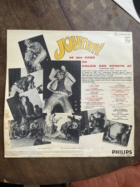 RARE VINYLE 33T Johnny Halliday et ses fans Palais des sports 1967 Pas ...
