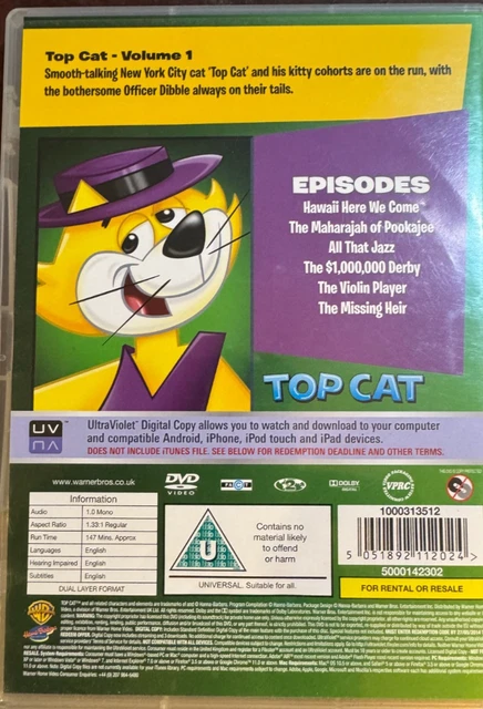 TOP CAT - Animated Dvd In Good Condition With Free Uk Postage Offered £ ...