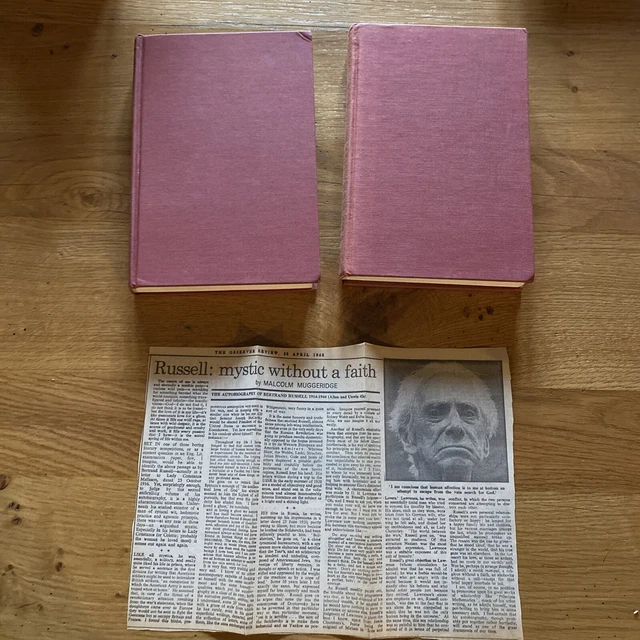 THE AUTOBIOGRAPHY OF Bertrand Russell Books Volumes 1 & 2 Allen & Unwin ...