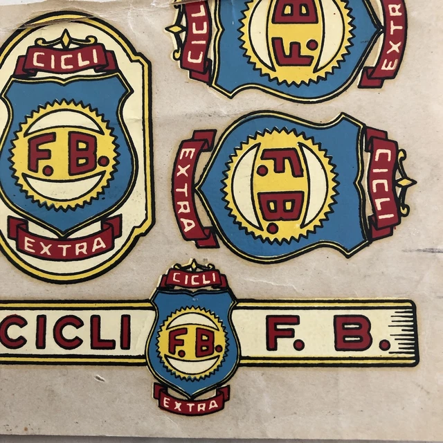 FB BRIVIO DÉCALCOMANIE Transfer Décor Italien 1950’s 1960’s Vélo Course ...