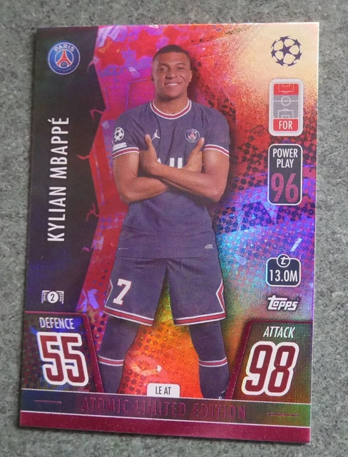 TOPPS LIMITED EDITION Kylian Mbappe Atomic Trading Card Number Le At ...