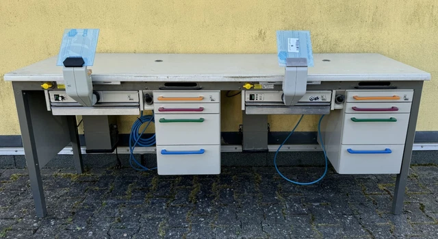 KAVO EWL DOPPELTISCH Arbeitstisch Labortisch mit Absaugung und ...