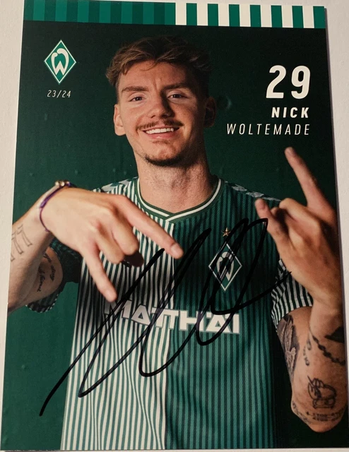 SV WERDER BREMEN SVW autograph card Nick Woltemade hand signed £4.09 ...