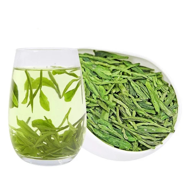DRAGON WELL GREEN Tea, 500g New Spring Organic Tea, Longjing Chinese ...