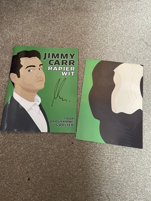 JIMMY CARR SIGNED Rapier Wit Tour Programme & Poster Official Autograph ...