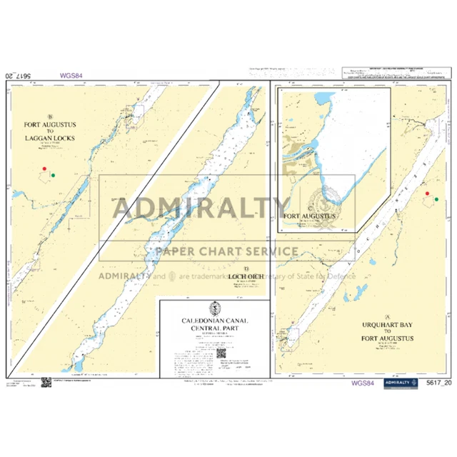 ADMIRALTY SMALL CRAFT Chart 5617_20: Caledonian Canal (Central Part) £ ...