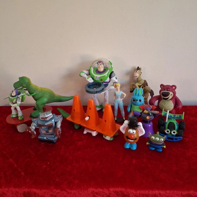 TOY STORY BUNDLE small Figures Rc Car Cones Mr Potato Head Sparks Robot ...