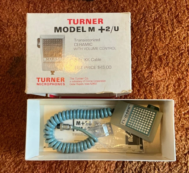 TURNER M+2/U AMPLIFIED Hand Mic w/ Original Box & Paperwork – NOS MINT ...