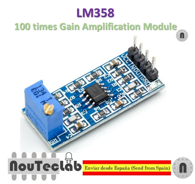 LM358 100 TIMES Gain Amplification Module Operational Amplifier Module ...