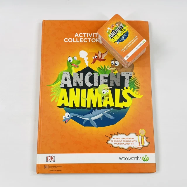 WOOLWORTHS ANCIENT ANIMALS Collector's Album Complete Full Set Cards ...