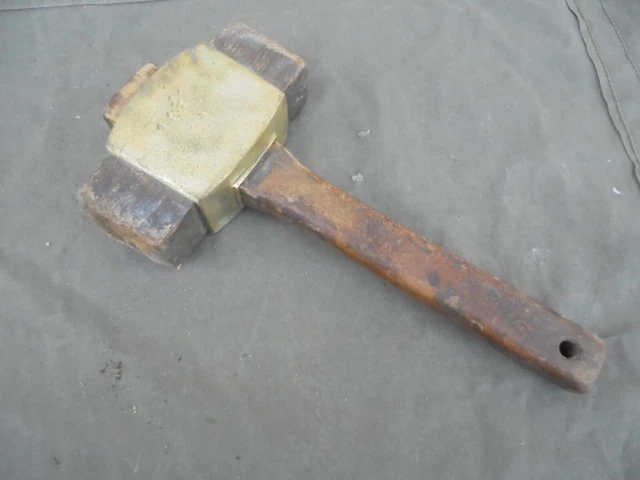 MARTEAU MAILLET BRONZE et Bois EUR 26,00 - PicClick FR