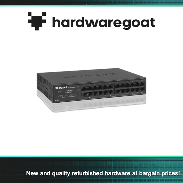 NETGEAR 24-PORT GIGABIT Ethernet Unmanaged Switch, Desktop/Rackmount ...