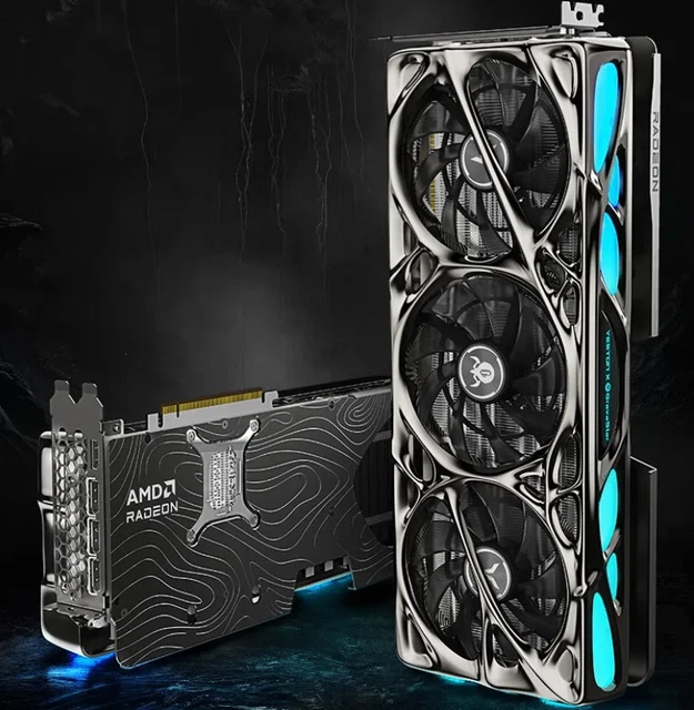 YESTON×GRAVASTAR RX 9070 XT 16GD6 Mercury Nova OC Skeletal Design ...