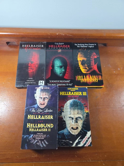 HELLRAISER 1,2,3, AND OthersVHS Clive Barker Horror Hellbound Pinhead £ ...