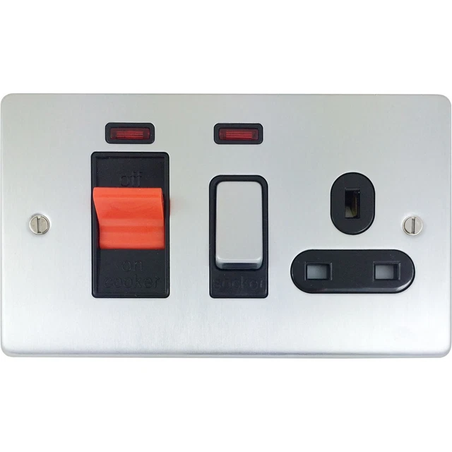 SCHNEIDER GGBGU4501BBCR 45AMP Herd Schalter Bedienfeld + Neons ...