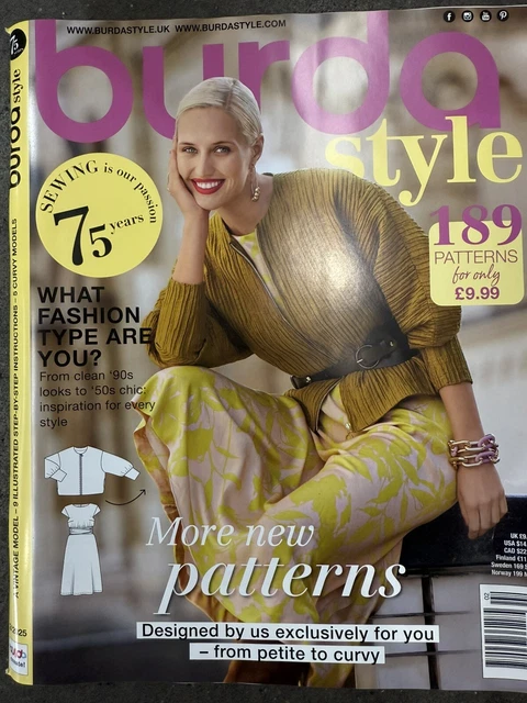 BURDA STYLE MAGAZINE 2/2025: 189 Patterns from petite to curvy £11.99 ...