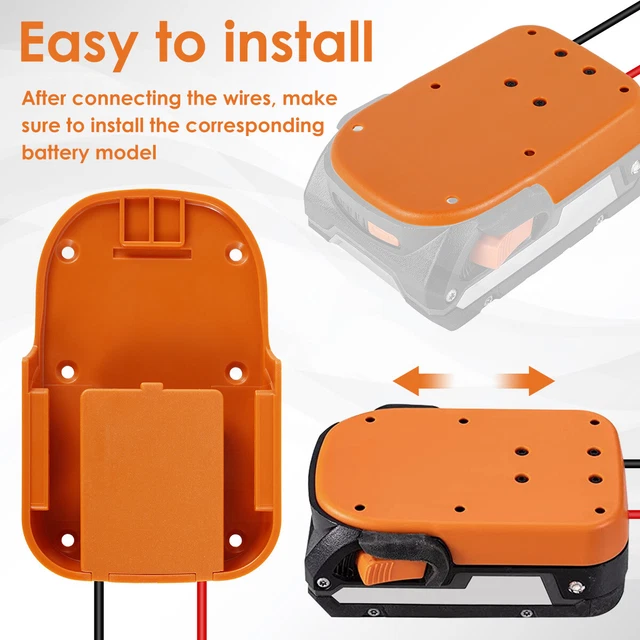 LITHIUM-ION BATTERY ADAPTER Insulated Safe Power Wheel Adapter for AEG ...