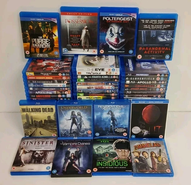 67 X HORROR Bluray JobLot - Possession Underworld Resident Evil ...