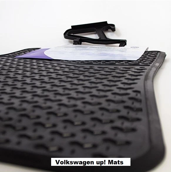 ORIGINAL VOLKSWAGEN VW up! Rubber mats set front black 2-piece NEW EUR ...