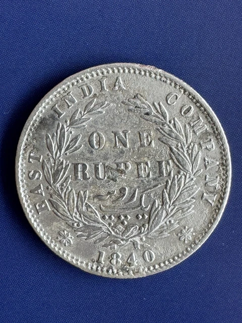 INDIA 1840 QUEEN Victoria 1 Rupee Coin, Silver. £11.50 - PicClick UK