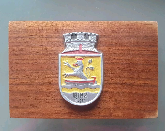 ALTE HOLZ DOSE Zigaretten Schatulle Vintage Deckeldose Box BINZ RÜGEN ...