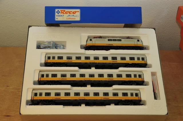 ROCO 43047 H0 HO 1:87 Lufthansa Airport Express DB E-Lok BR111 analog ...