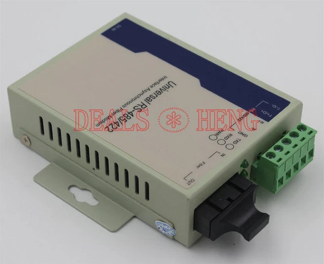 INDUSTRIAL RS485/422 DIGITAL Optical MODEM Serial to Fiber Converter MM ...