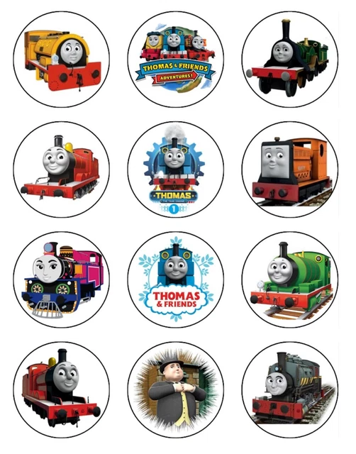 THOMAS THE TANK Engine Cake Topper Edible Birthday Cupcake Decorations ...