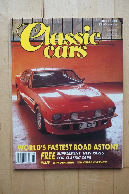 CLASSIC CARS MAGAZINE June 1989. Aston Martin, Cars Motoring £5.95 ...
