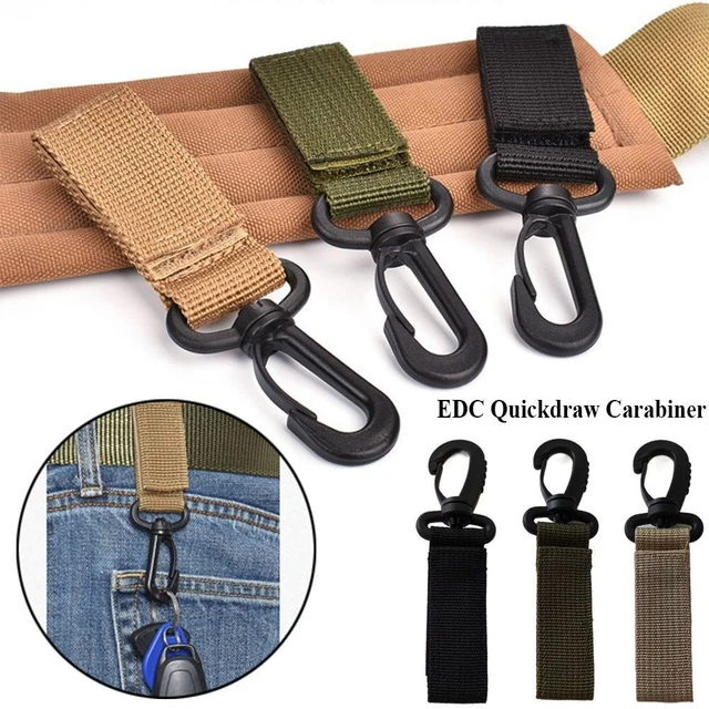 CARABINER WEBBING BACKPACK Strap Water Bottle Hanger Tactical Holder ...