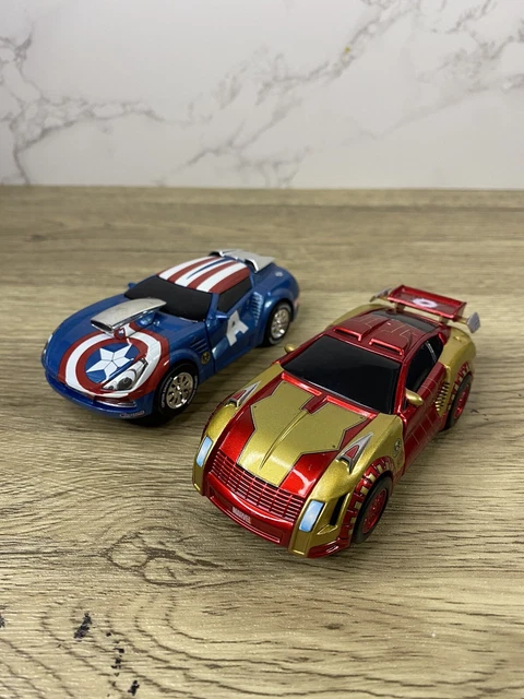 CARRERA 6V MARVEL Captain America Iron Man Track Slot Cars Scalextric ...