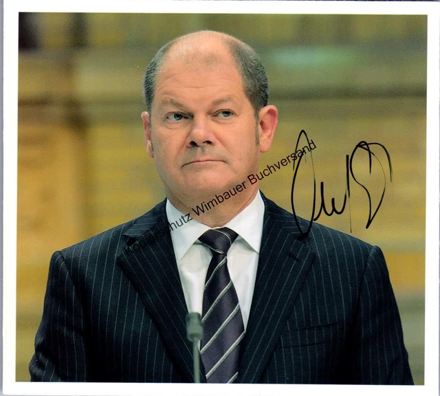 ORIGINAL AUTOGRAMM BUNDESKANZLER Olaf Scholz /// Autogramm Autograph ...