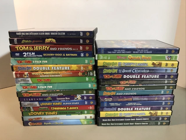 CARTOON DVD LOT Of 30 Looney Tunes Tom and Jerry Ninja Turtles Scooby ...