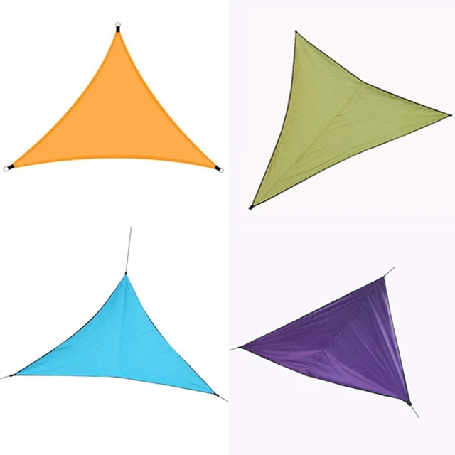 FOLDABLE TENT TRIANGLE Canopy 1 Set Green/Orange/Purple/Blue/Pink/Dark ...