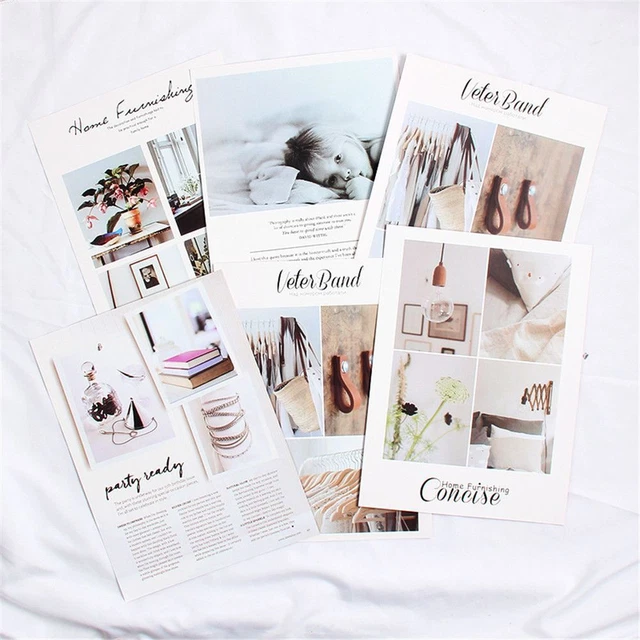 MAGAZINES BACKDROPS PAPER Model Cards Photo Props Photography Accessory ...
