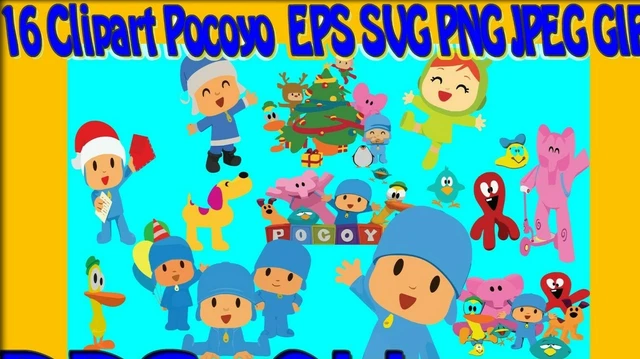 16 CLIPART POCOYO Formato Eps Svg Png Jpeg Gif File Vettoriali Cartoni ...