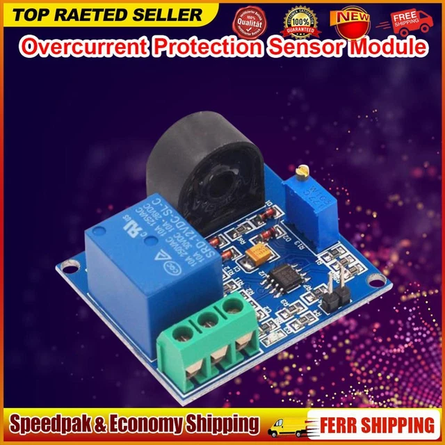 12V CURRENT DETECTION Sensor Module 5A Relay Overcurrent Protection ...