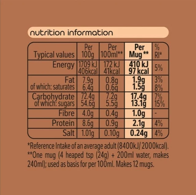 AERO INSTANT LOW Fat Hot Chocolate, No Artificial Flavours, Vegetarian ...