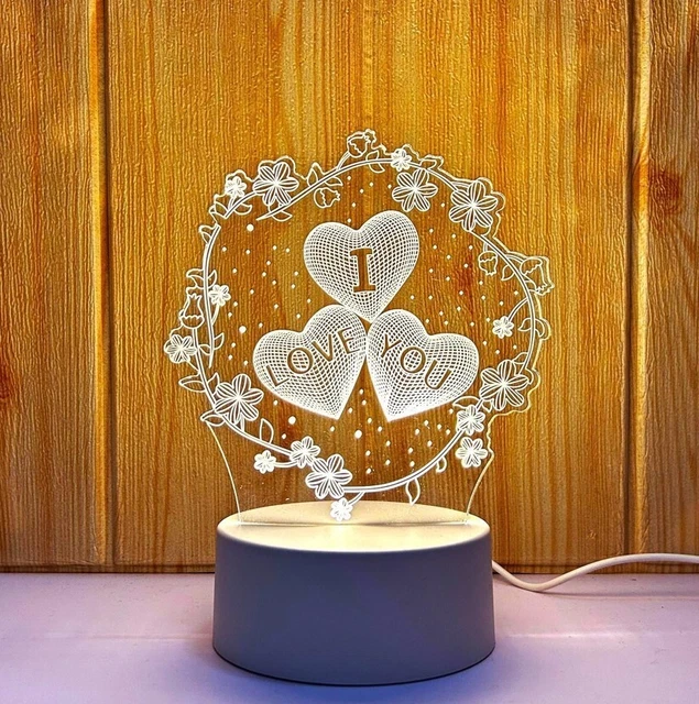 VALENTINES DAY LED I Love You NIGHT LIGHT USB Charging Gift unisex Lamp ...