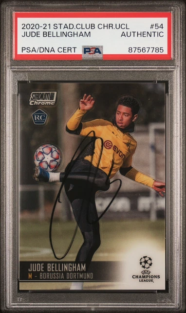 JUDE BELLINGHAM 2020 firmato Topps Stadium cromato su carta auto PSA ...