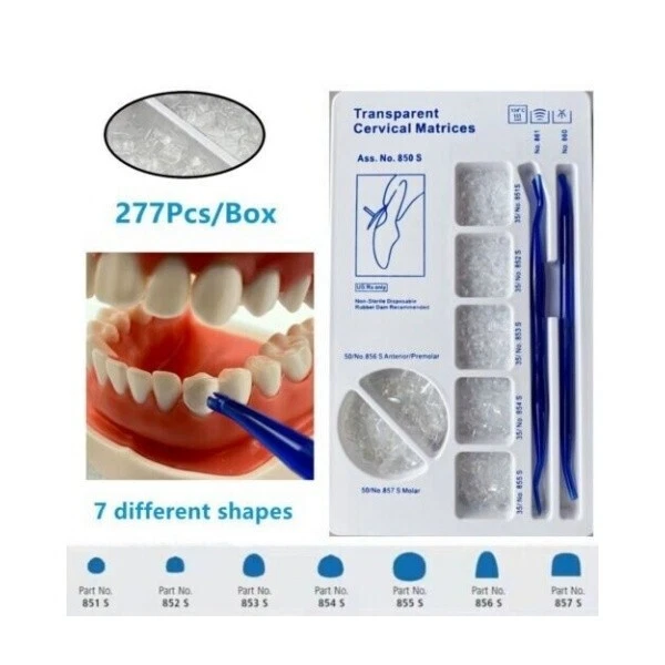 DENTAL BLUE VIEW Cervical Matrices Composite Gingival Retractor Matrix ...