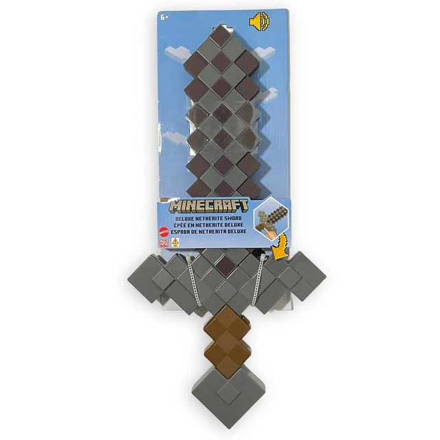 MINECRAFT DELUXE NETHERITE Sword, with Lights & Sounds, Authentic ...