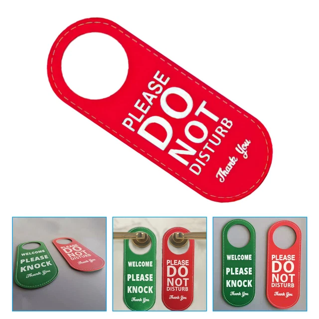WELCOME PLEASE KNOCK Door Hanger Sign Signage Indicator Light £5.19 ...