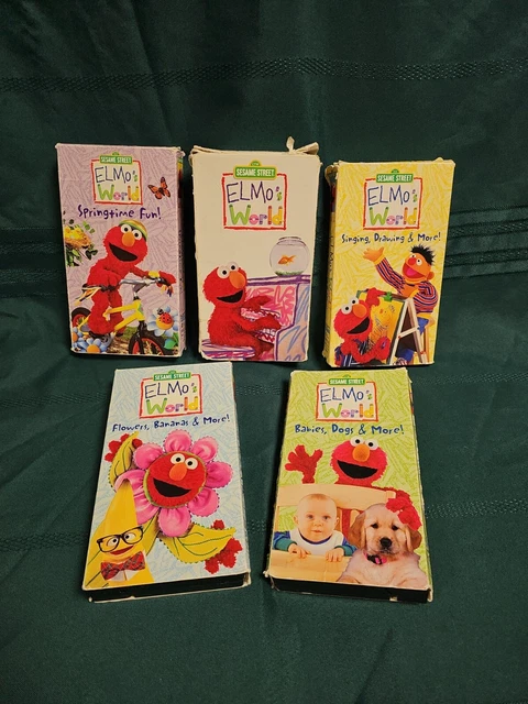 LOT VINTAGE SESAME STREET VHS (de 9) Elmo's World KERMIT'S Swamp années ...