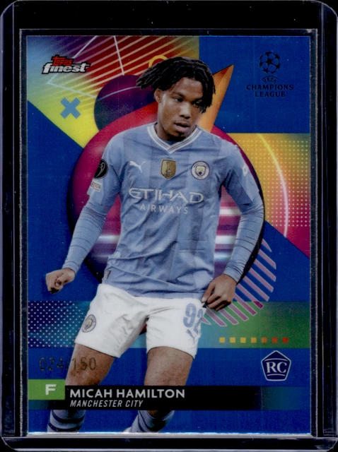 TOPPS UCC FINEST 2023-2024 Micah Hamilton Manchester City Parallèle 024 ...