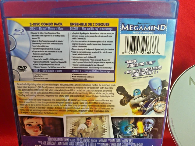 MEGAMIND (BLU-RAY/DVD, 2011) Piste Sonore française incluse $8.99 ...
