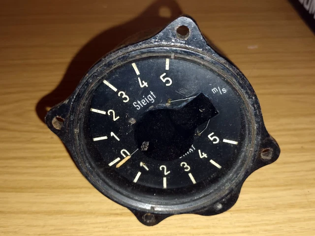 WW2 WWII GERMAN Luftwaffe Rate Of Climb Gauge Training Aircraft ...